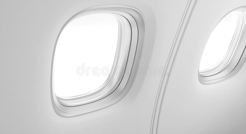 Minimalist 3D Airplane Window View Creating a Sense of Flight and ...