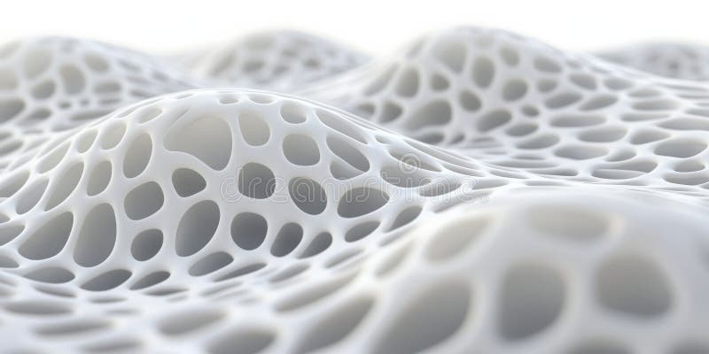 A Minimalist 3D Background Displaying a Series of White, Curved ...