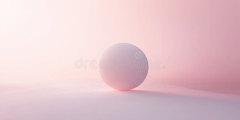 A Minimalist 3D Background of a Soft Gradient Sphere Floating in a ...