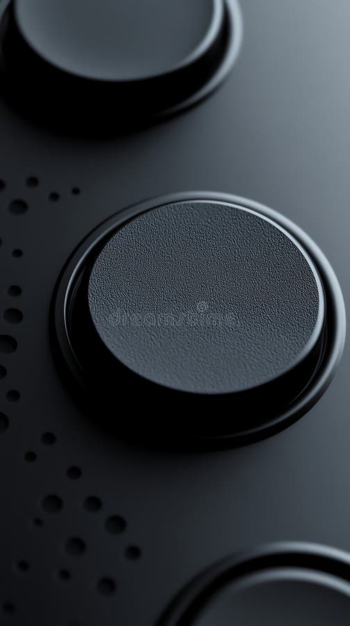 Minimalist 3D Buttons with a Seamless Matte Texture, Featuring Ultra ...