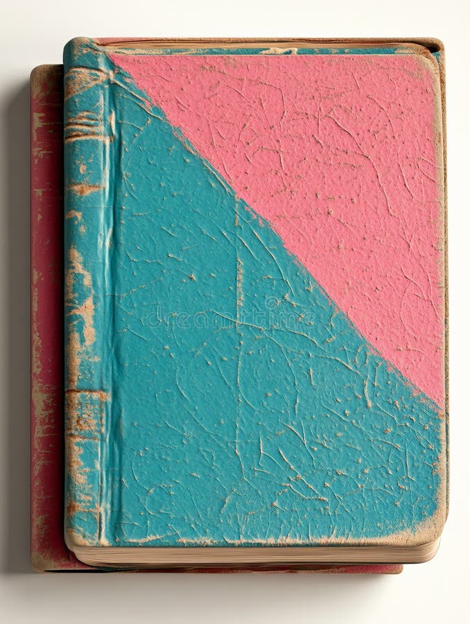 A Minimalist 3D Depiction of Blue and Pink Books Stacked on a White ...