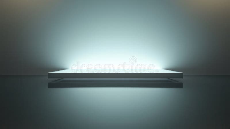 Minimalist 3D Display Platform with Soft Lighting Stock Illustration ...