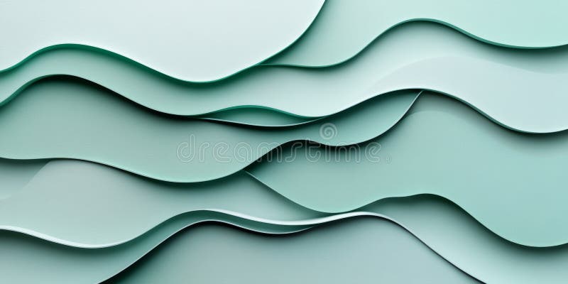 Minimalist 3D Gentle Gradient Wave Texture, Elegant Light Mint Green ...