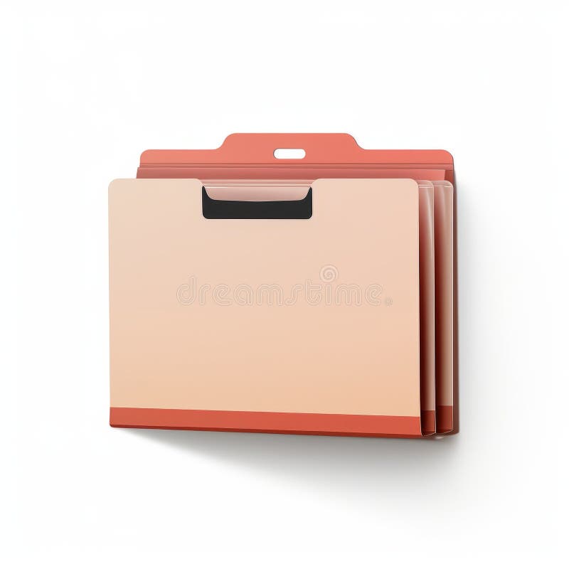 Minimalist 2d Illustration of Upside Down Colored Folder with Clip ...