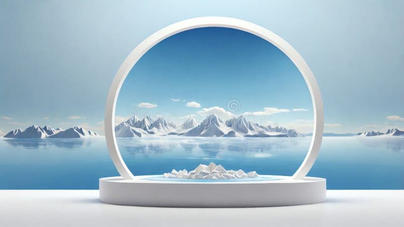 3d Visualization of a Product Placed within a Minimalist Stock ...