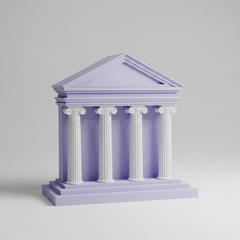 Stylized Ancient Greek Temple Facade Stock Illustrations – 84 Stylized ...