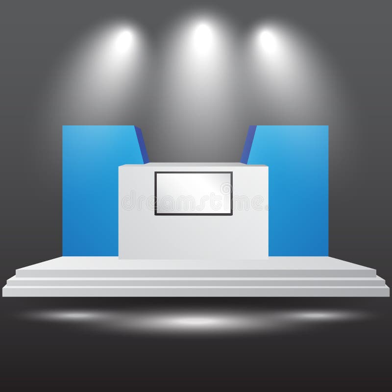 Minimalist 3d Stage Performance Presentation Exhibition with Blank LED ...