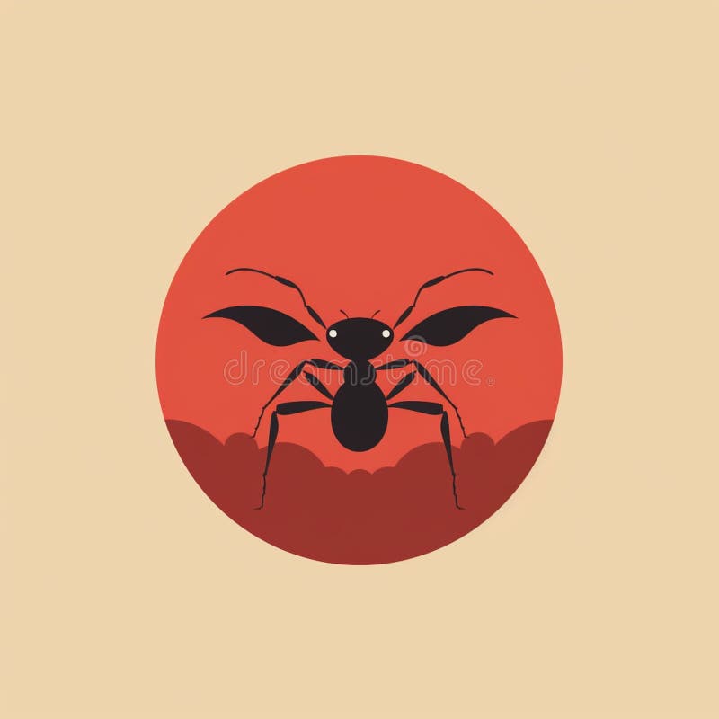 The Minimalist Vector Ant Icon Stock Illustration - Illustration of ...