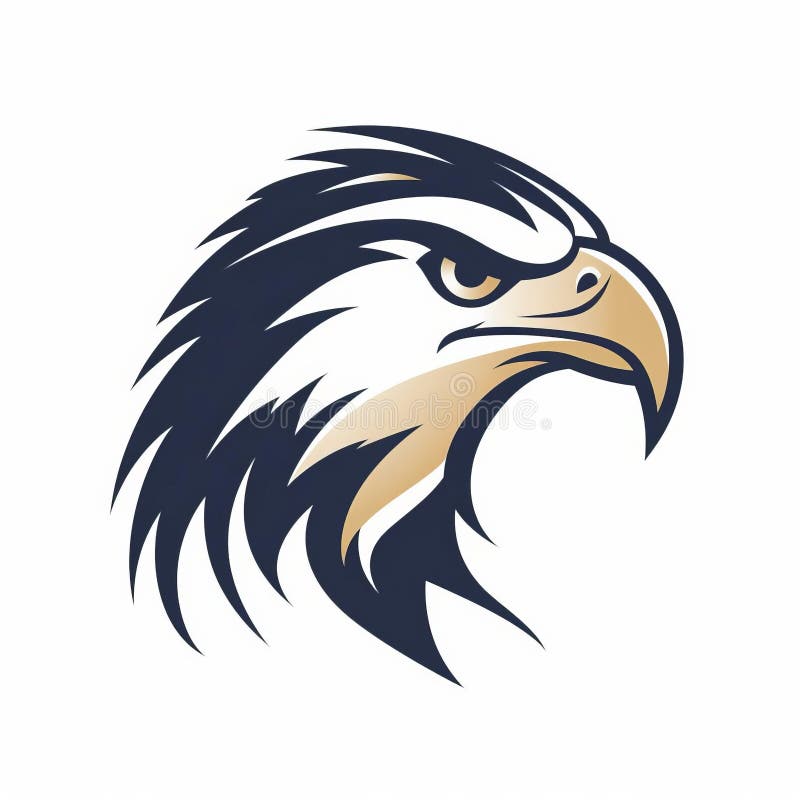 Minimalist 2d Vector Icon of Eagle Looking Downward Stock Illustration ...