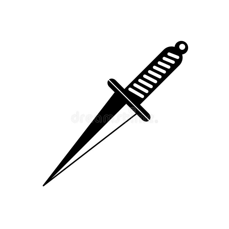 Minimalist Dagger Silhouette Vector Illustration Stock Vector ...