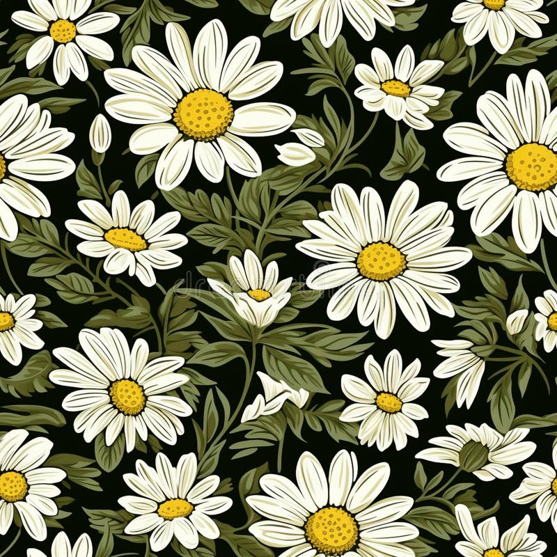Minimalist Daisy Design for Modern Style Stock Illustration ...