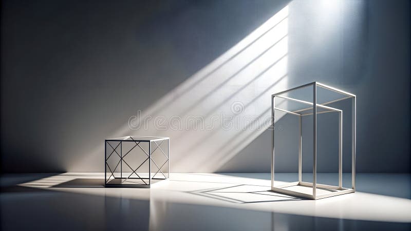Minimalist Dance: Light and Shadow Play with Geometric Forms Generative ...