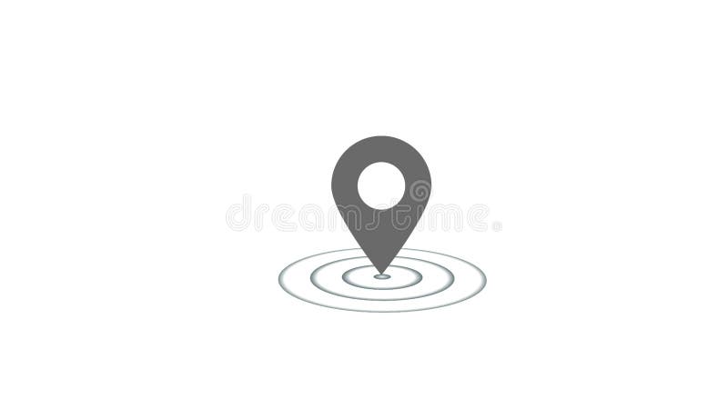Simple Gray Location Pin Icon on a White Background Representing a Map ...