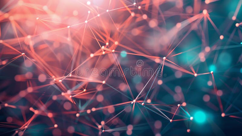 Minimalist Data Network - Interconnected Nodes Abstract Stock Illustration - Illustration of ...