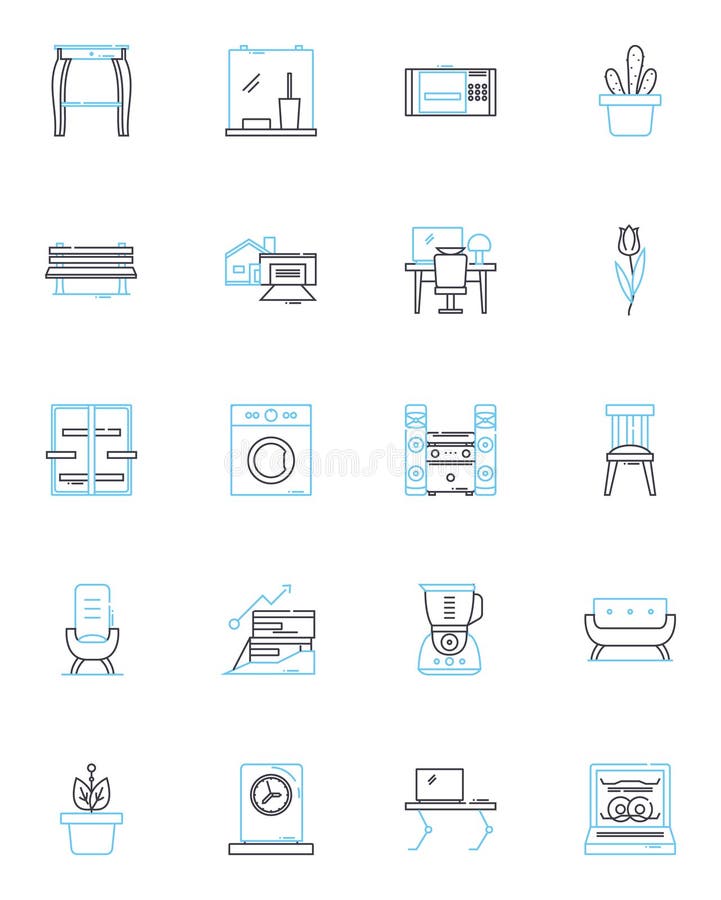 Minimalist Decor Linear Icons Set. Simplicity, Clean, Modern, Zen ...