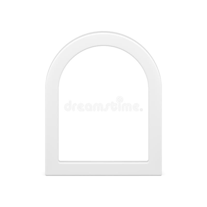 Minimalist Decorative Arch Frame White Glossy Realistic 3d Template ...