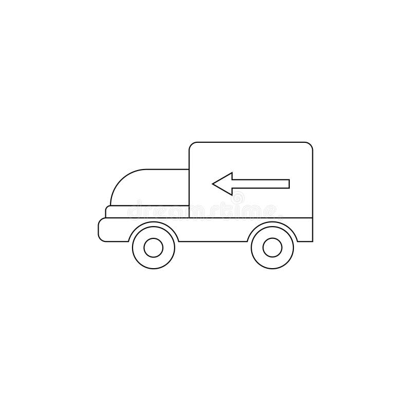 Minimalist Delivery Van Icon Stock Vector - Illustration of shipping ...