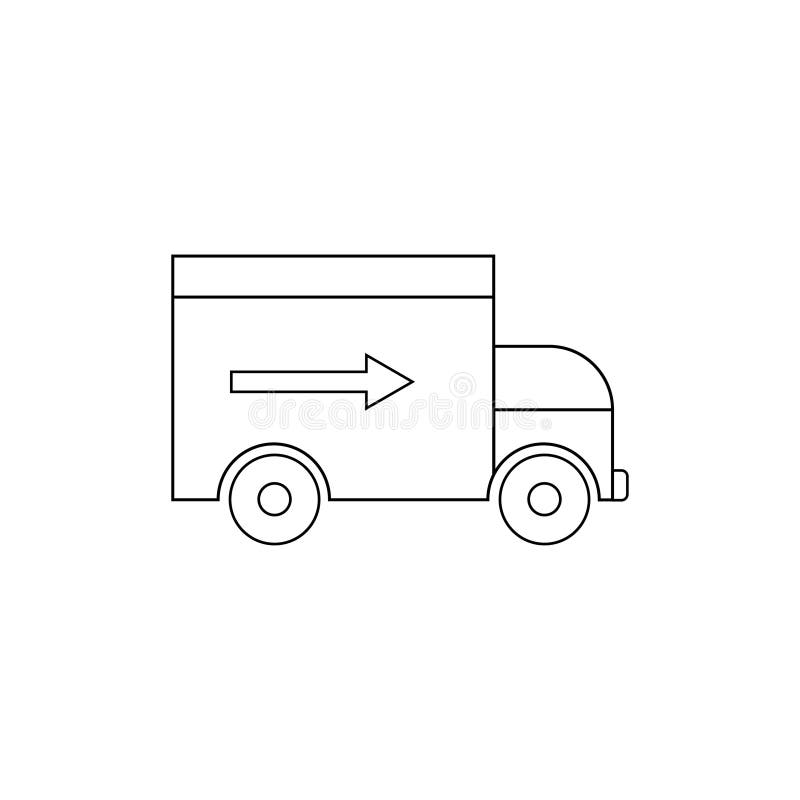 Minimalist Delivery Van Icon Stock Vector - Illustration of cartoon ...