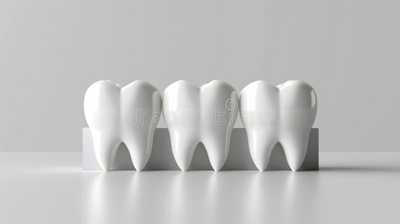 Minimalist Dental Concept with Clean White Teeth on Display Stock ...