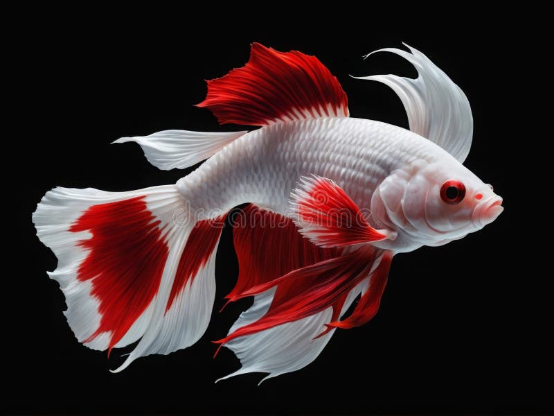 Minimalist Depiction of an Aggressive Betta Fish Stock Illustration ...