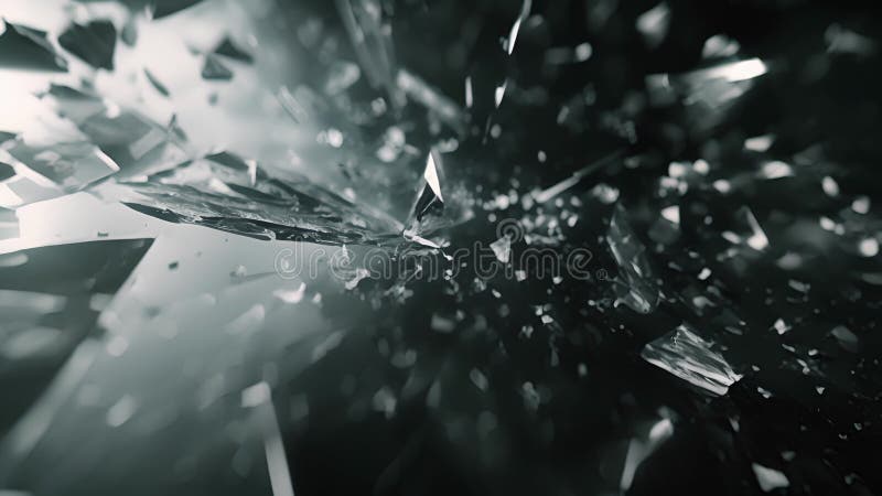 A Minimalist Depiction of a Symmetrical Crystal Structure Shattering ...