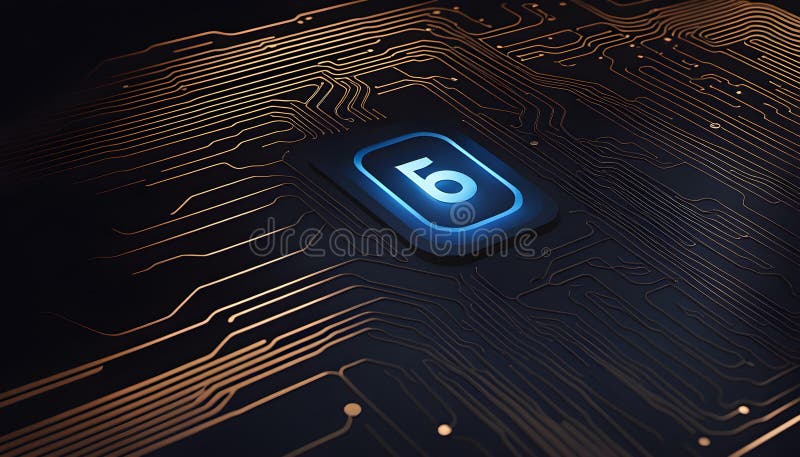 A Minimalist Depiction of a Tech Company Logo, Illuminated Against a ...