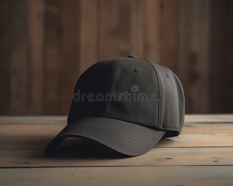 Minimalist Design Black Cap Mockup Stock Illustration - Illustration of ...