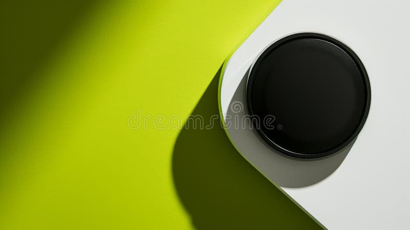 Minimalist Design with Black and Green Objects Stock Photo - Image of ...