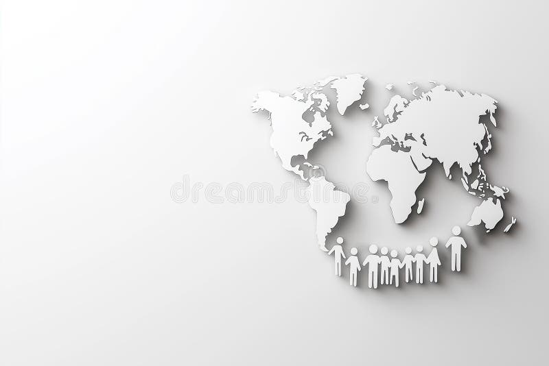 Minimalist Design Features a Globe with Human Figures, Symbolizing ...