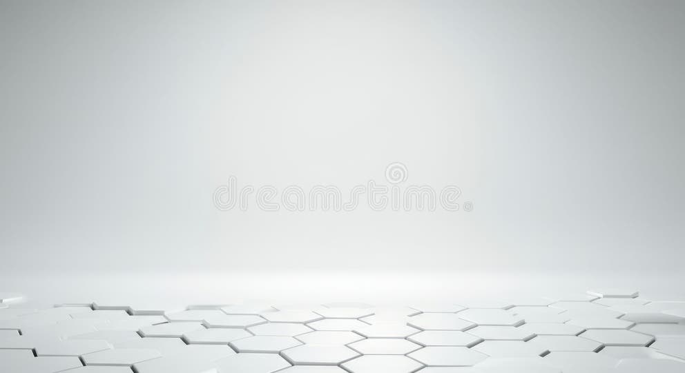 A Minimalist Design Featuring an Array of White Hexagonal Tiles Arranged in a Honeycomb Pattern ...