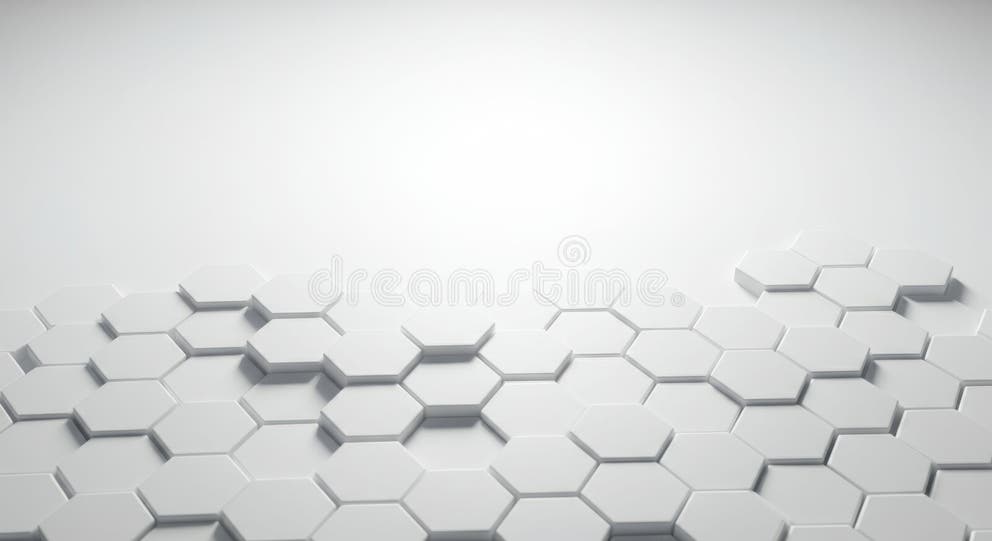 A Minimalist Design Featuring an Array of White Hexagonal Tiles ...