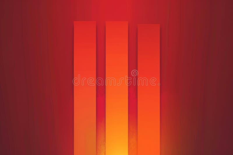 Minimalistic Red Background with Three Vertical Rectangles in Gradient ...