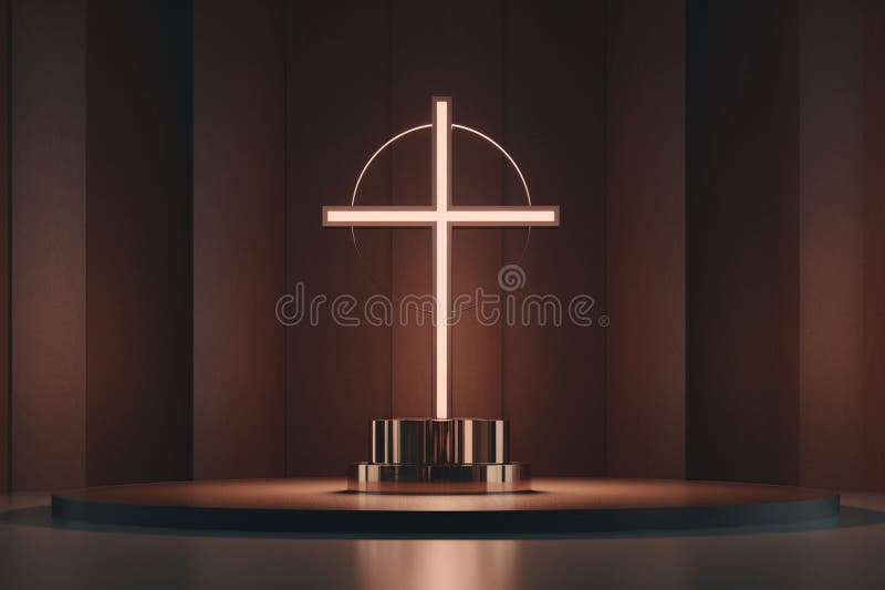 Minimalist Design Featuring a Cross and Subtle Stock Illustration ...