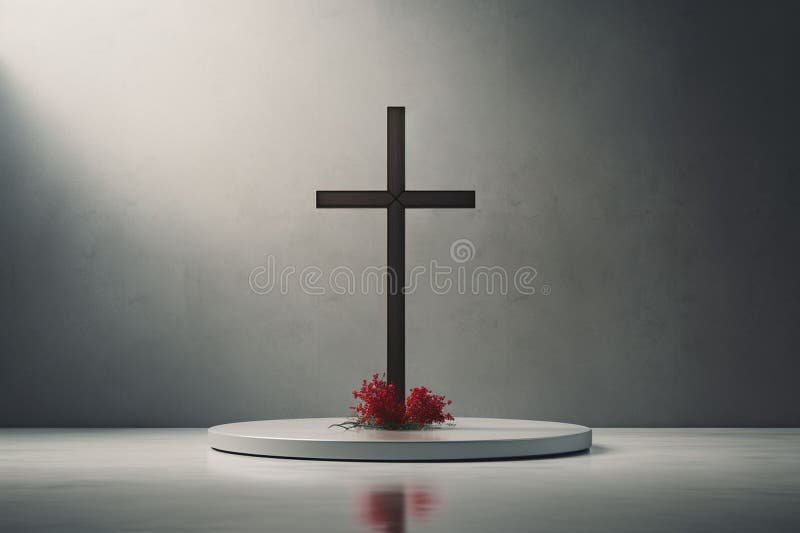 Minimalist Design Featuring a Cross and Subtle Stock Illustration ...