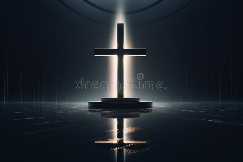 Minimalist Design Featuring a Cross and Subtle Stock Illustration ...