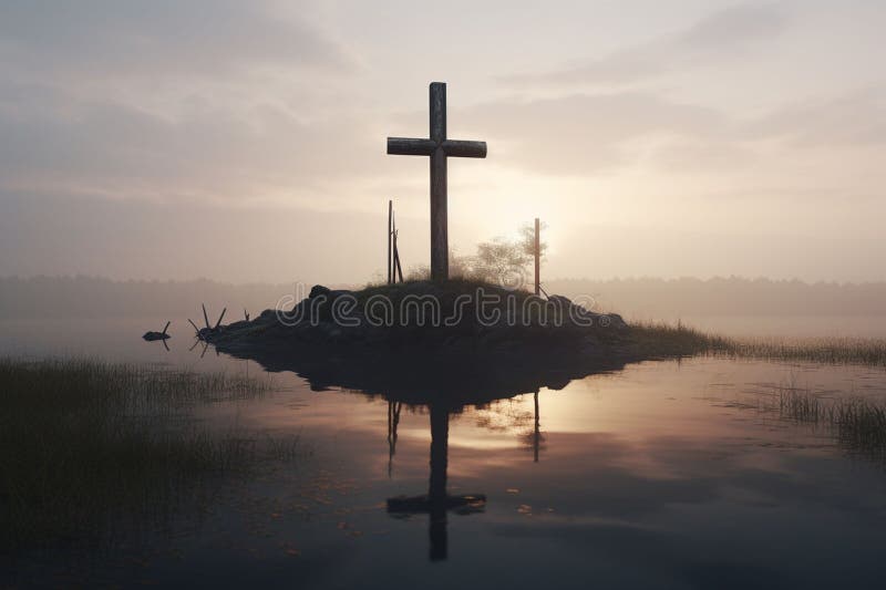 Minimalist Design Featuring a Cross and Subtle Stock Illustration ...