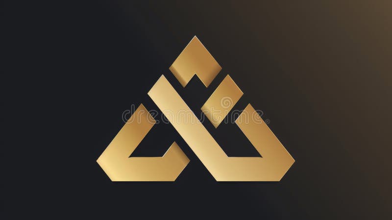Golden Triangle Logo Design.Timeless Geometry Stock Illustration ...