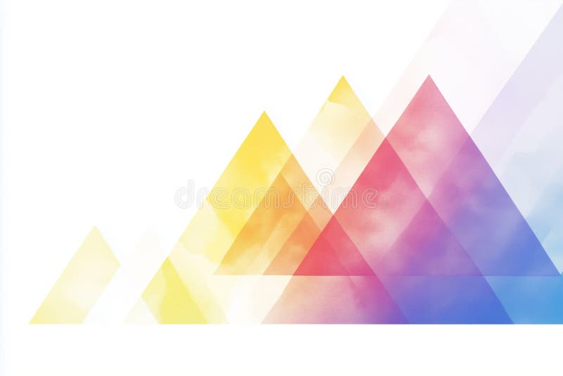 Minimalist Design Featuring a Gradient of Rainbow-colored Triangles ...