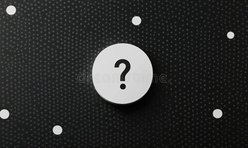Minimalist Design Featuring Question Mark Symbol on Black Background ...