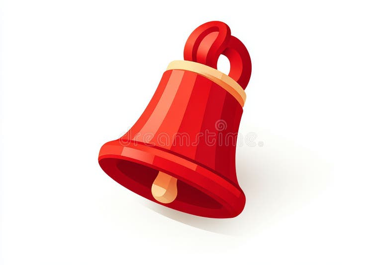 A Minimalist Design Featuring a Red Bell Icon Suitable for Modern ...
