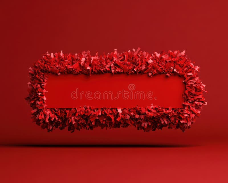 Minimalist Design Featuring a Red Rectangular Frame Surrounded by Dense ...