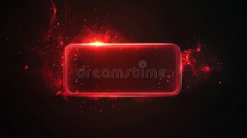 A Minimalist Design Featuring a Red Rounded Rectangle Shape with a ...