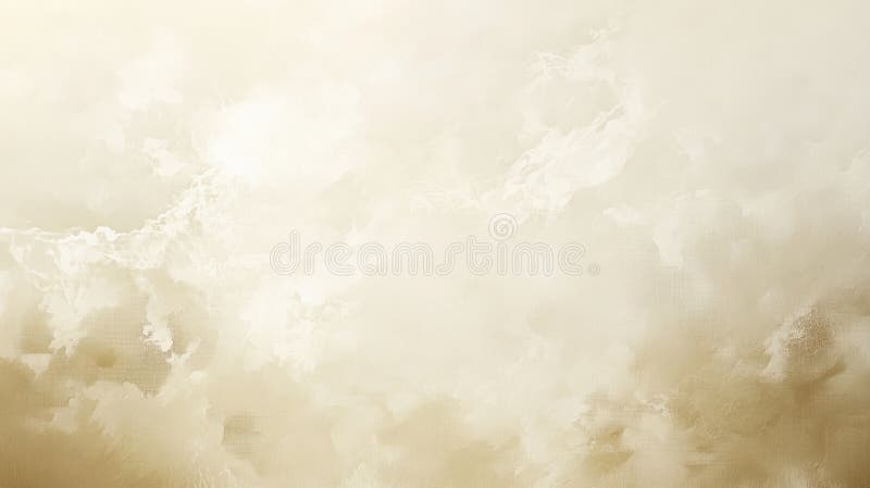 Serene Light Clouds in Soft Beige Sky Minimalist Background Stock Image ...