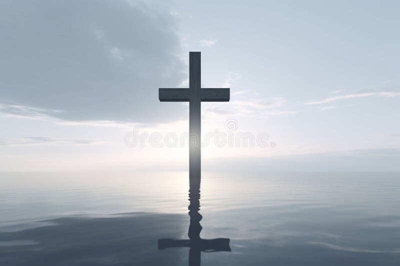 Minimalist Design Featuring a Simple Cross Stock Illustration ...