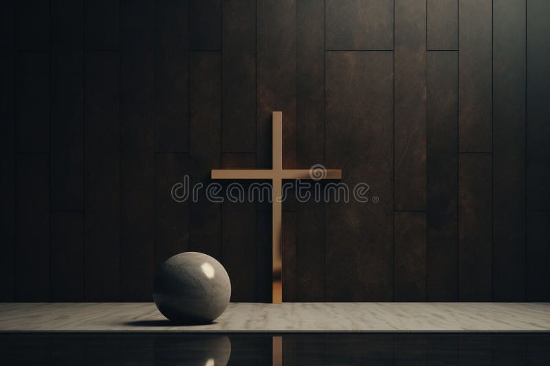 Minimalist Design Featuring a Simple Cross Stock Illustration ...