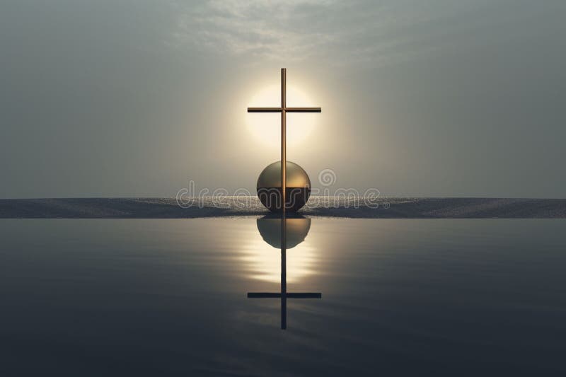 Minimalist Design Featuring a Simple Cross Stock Illustration ...