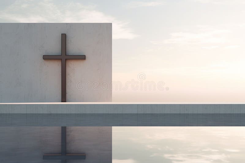 Minimalist Design Featuring a Simple Cross Stock Illustration ...
