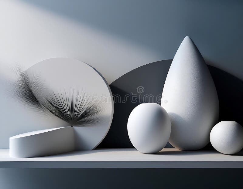 Minimalist Design Featuring Simple Shapes and Clean Lines, Representing ...