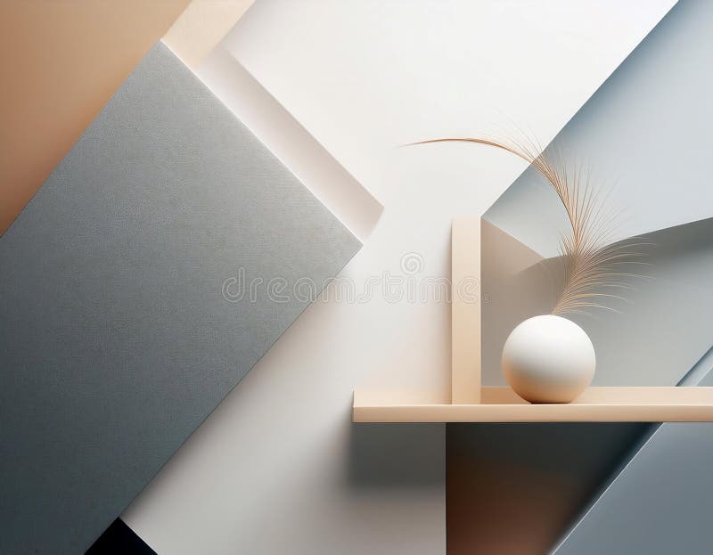 Minimalist Design Featuring Simple Shapes and Clean Lines, Representing ...