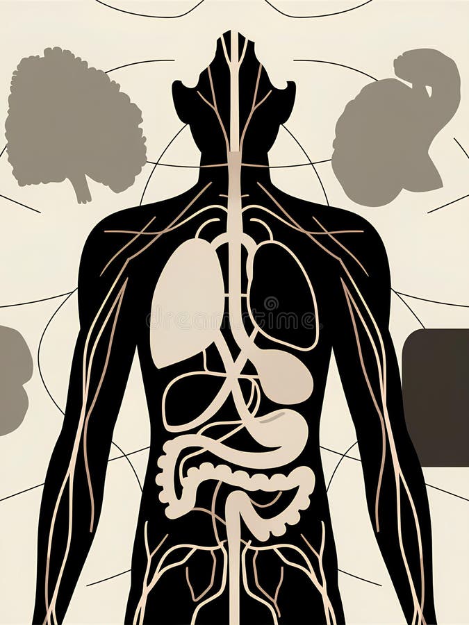 Minimalist Design Featuring Simplified Silhouettes of Various Organs ...